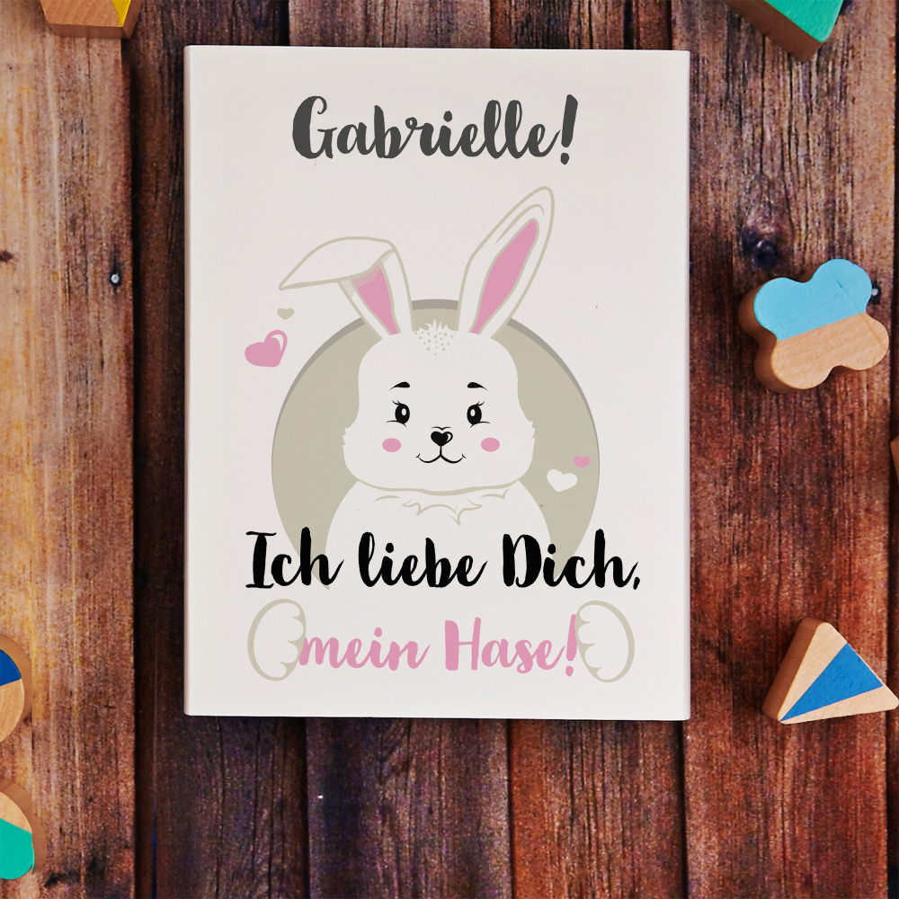 Ich liebe Dich, Mein Hase - Belgische Pralinen - GeschenkSpeziell.de