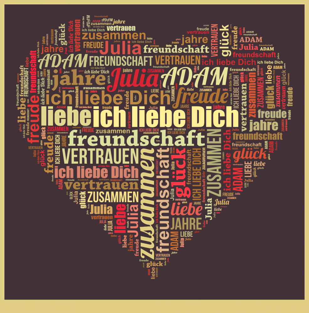 Herz - Wortbild - GeschenkSpeziell.de