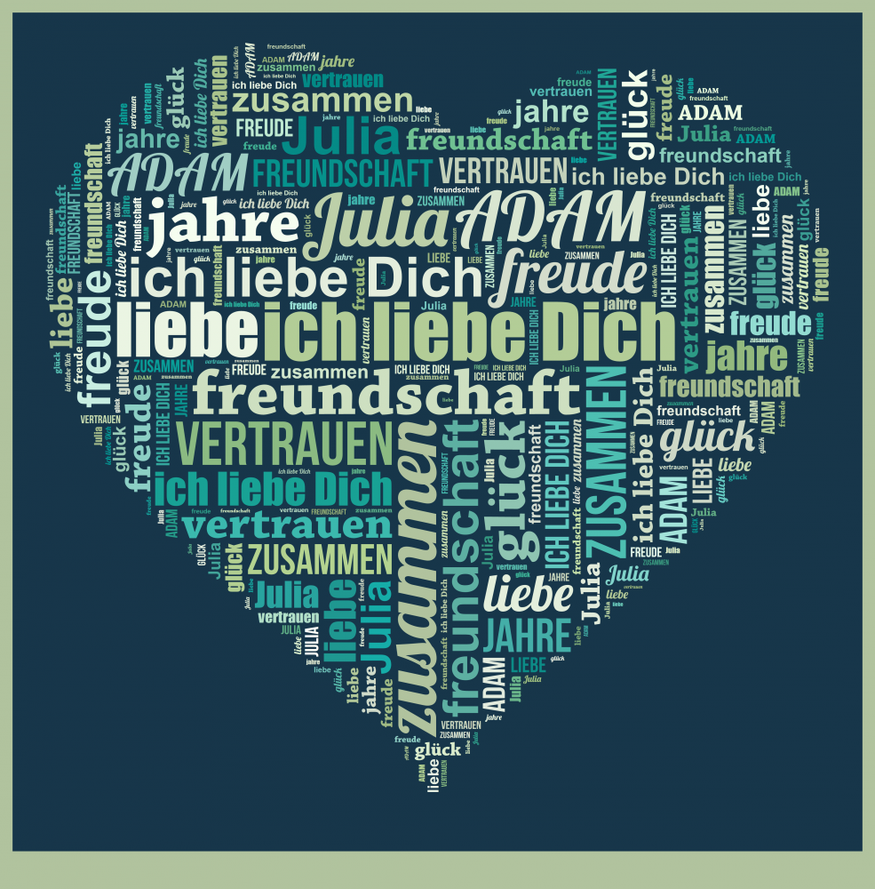 Herz - Wortbild - GeschenkSpeziell.de