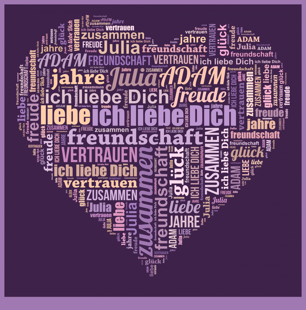 Herz - Wortbild - GeschenkSpeziell.de